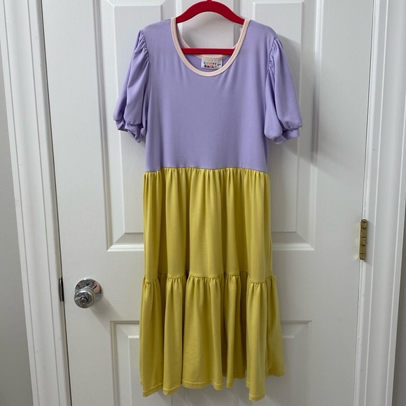 Dot Dot Smile | Dresses | Dds Purple Gold Tier Dress | Poshmark